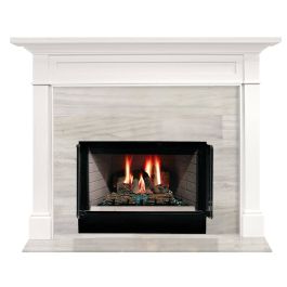 Majestic Sovereign 36-Inch Wood Burning Fireplace with Roxborugh Flush Mantel