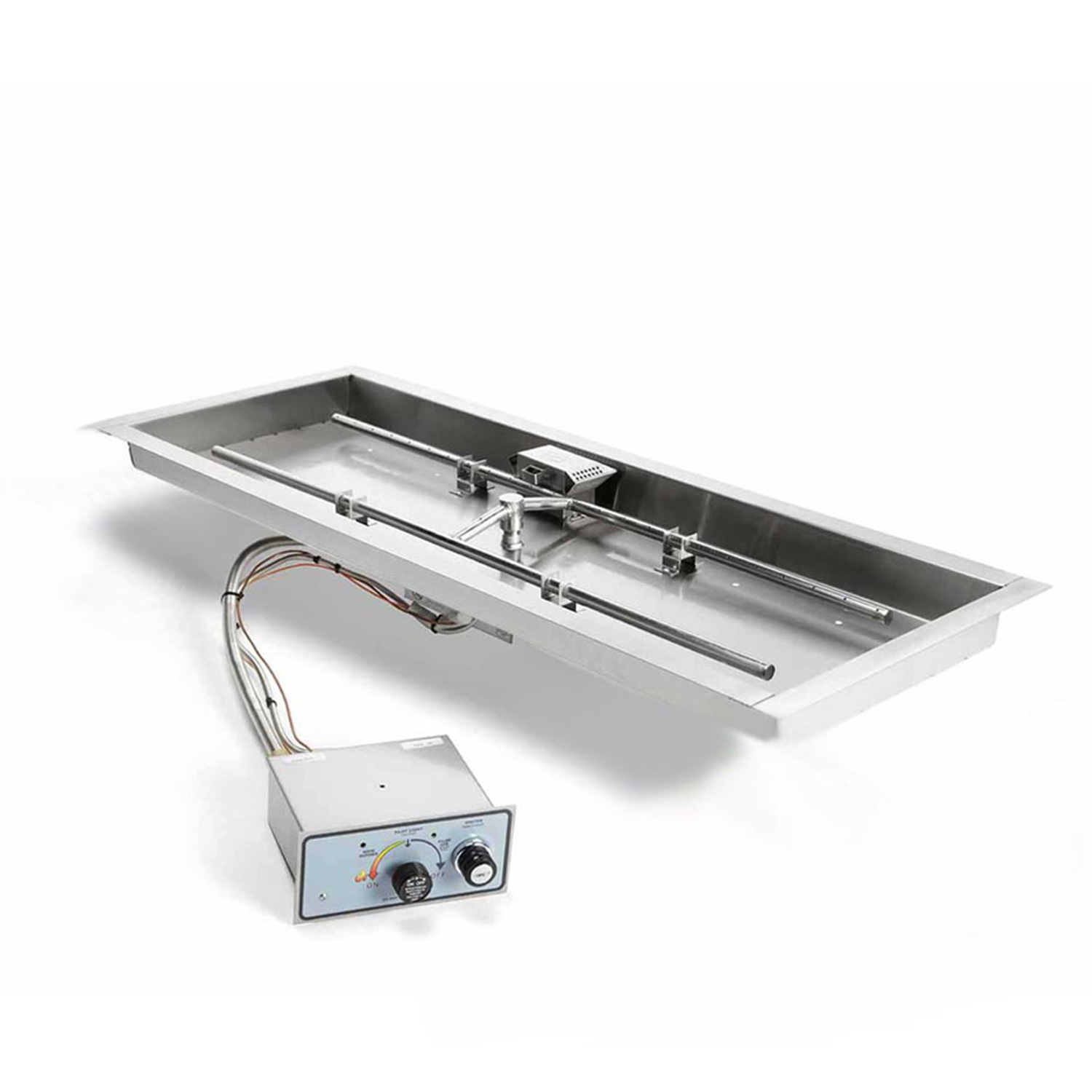HPC Fire Flame Sense Spark Ignition Fire Pit Burner Kit, 30x12in. Pan ...