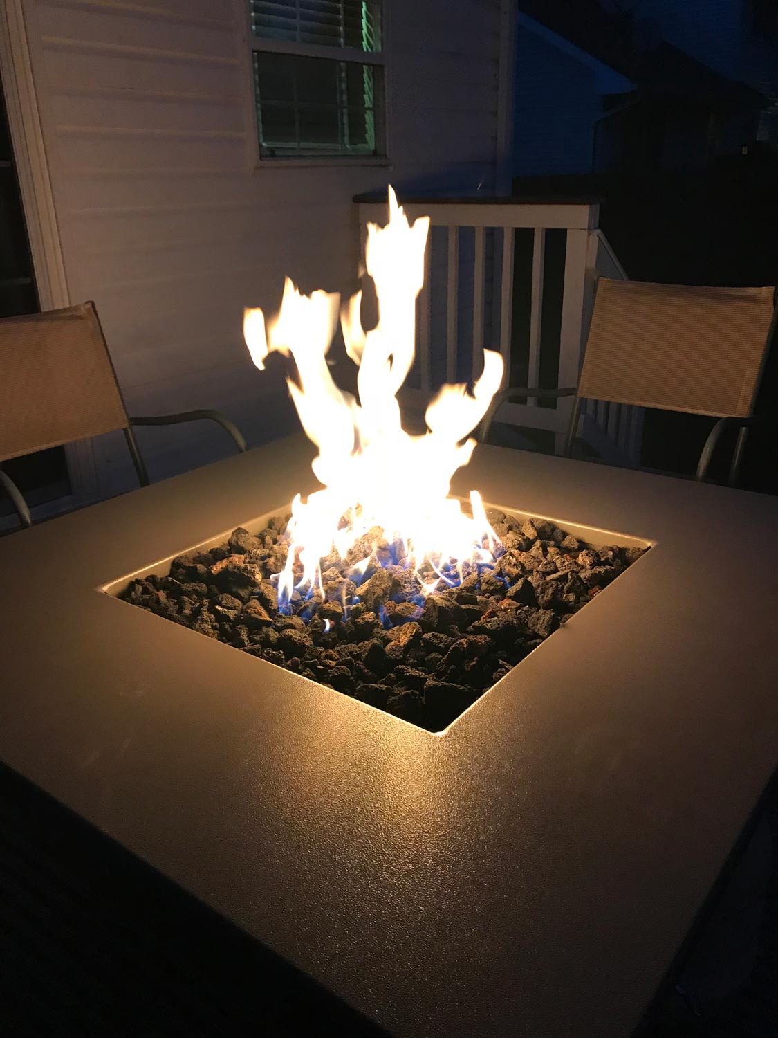 HPC Fire Match Light Fire Pit Burner Kit, 18in. Pan, Propane Gas ...