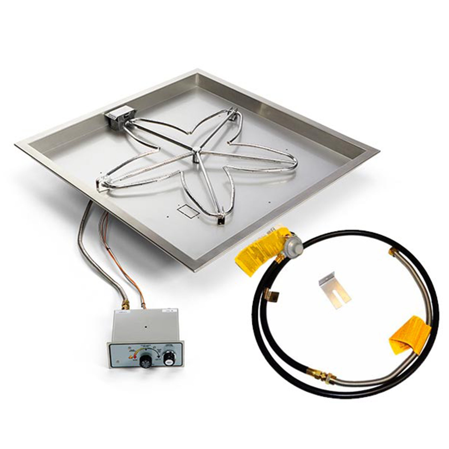 HPC Fire Push Button Flame Sensing Gas Fire Pit Kit for Small Tanks ...
